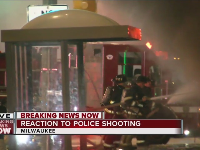 Violence erupts after Milwaukee police shooting