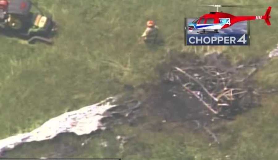 Blimp catches fire and crashes near U.S. Open - Gallery