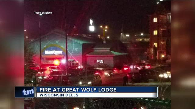 Guests evacuate after fire in room at Great Wolf Lodge in Wisconsin ...