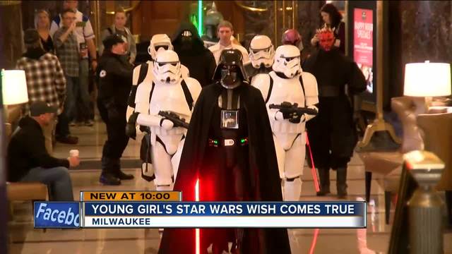 Young cancer survivor has play date with Star Wars characters in ...