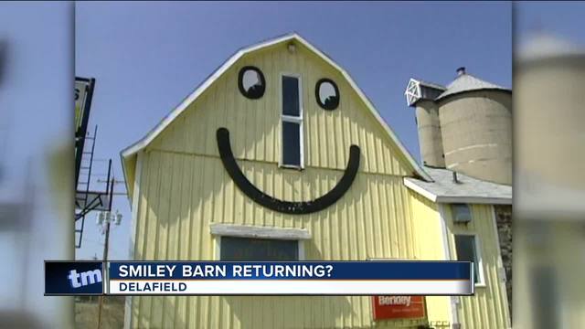 Owner making a push to bring back Delafield 'Smiley Face Barn' off I-94 ...