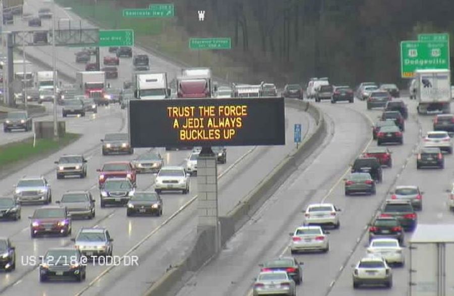 Wisconsin DOT celebrates Star Wars Day with funny highway signs - TMJ4 ...
